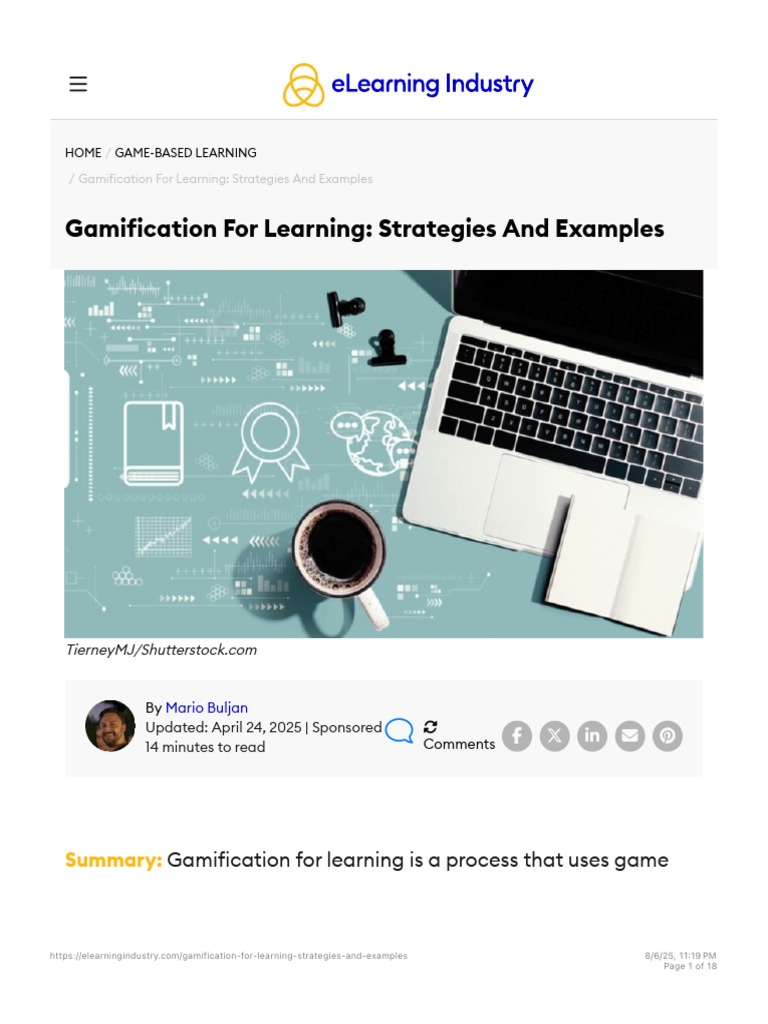 Gamification For Learning - Strategies and Examples | PDF | Learning ...