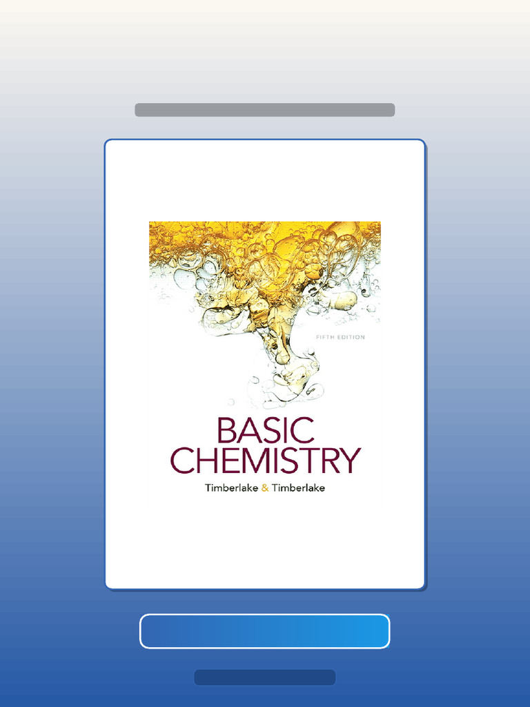 Basic Chemistry 5th Edition Karen C Timberlake Ebook and TestBank ...