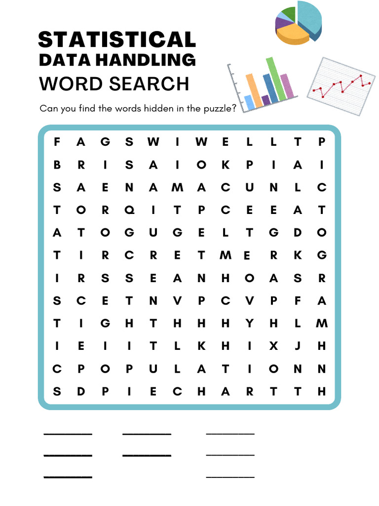 Word Search and Statistics Puzzle | PDF