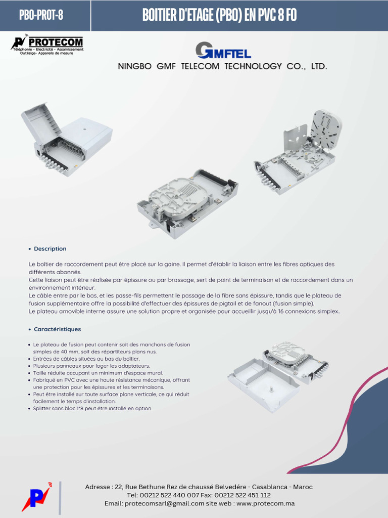 Pbo 8 16fo Boitier Detage | PDF