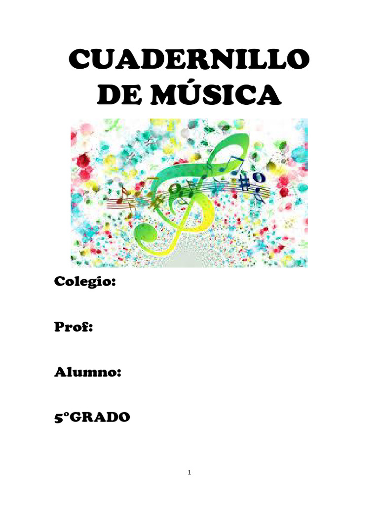 Cuadernillo de Música para 5° Grado | PDF | Sonido | Instrumentos musicales