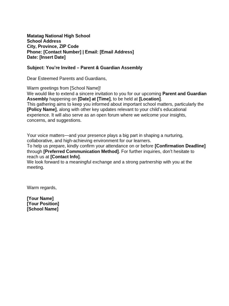 Obj. 13 Sample Communication Letter | PDF