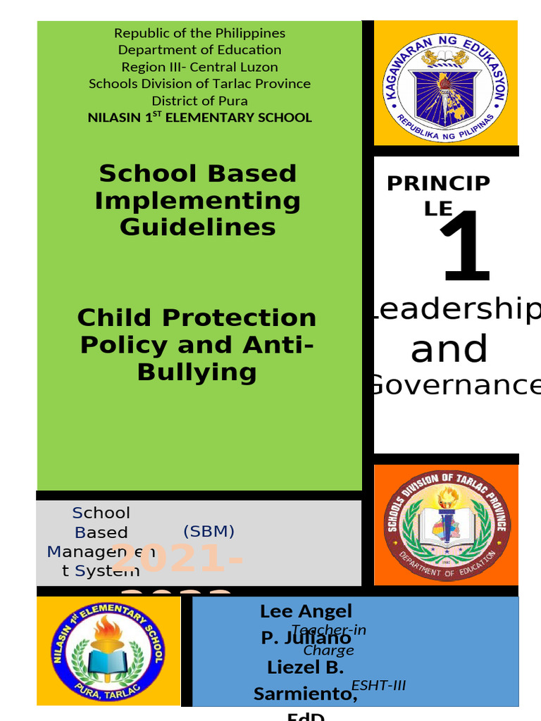 School-Based Implementing Guidelines On Protection Policy, Anti ...