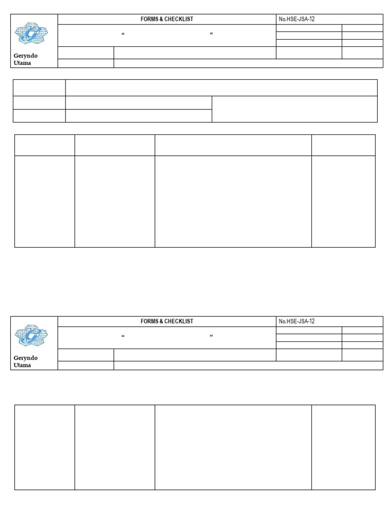HSE-JSA-12-Menurunkan Unit Drilling Dari Truk Menggunakan Excavator ...