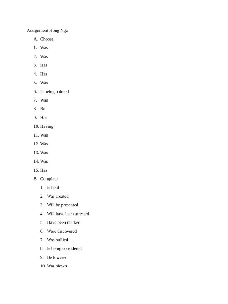 Assignment H NG Nga | PDF