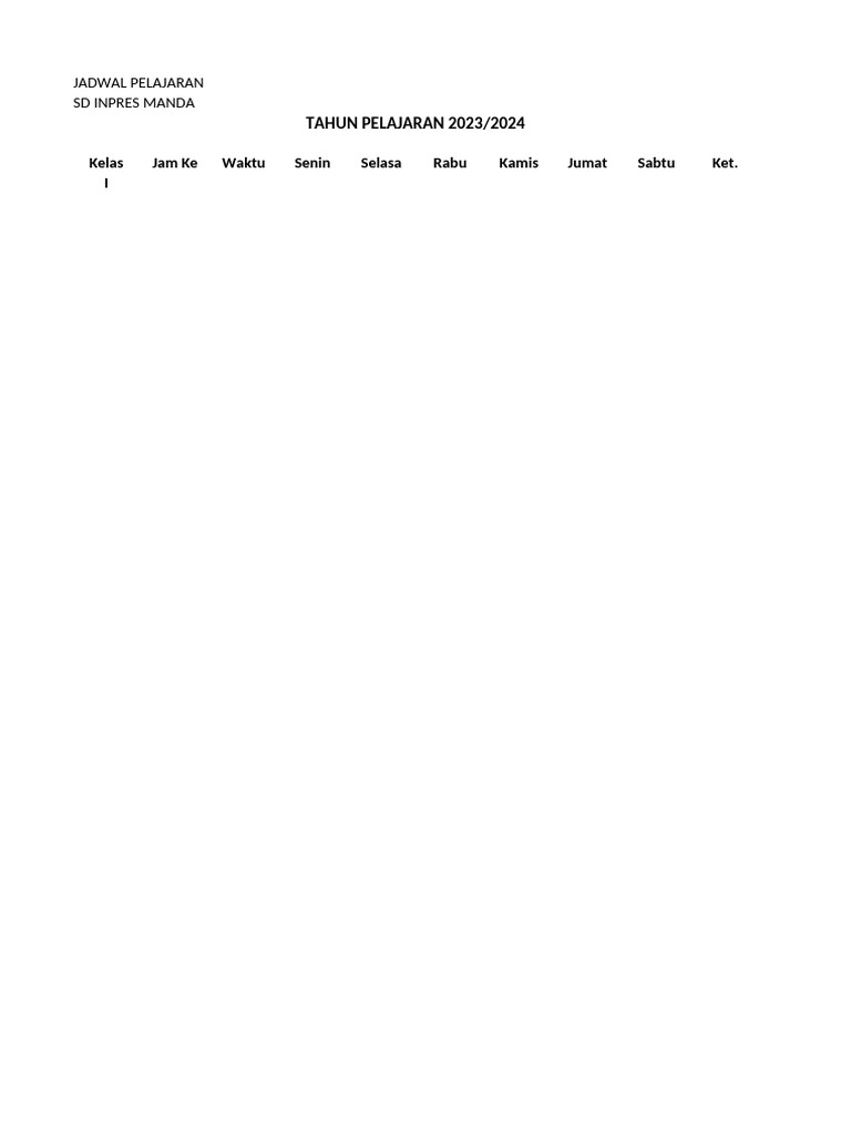 Contoh Roster Tervbaru | PDF