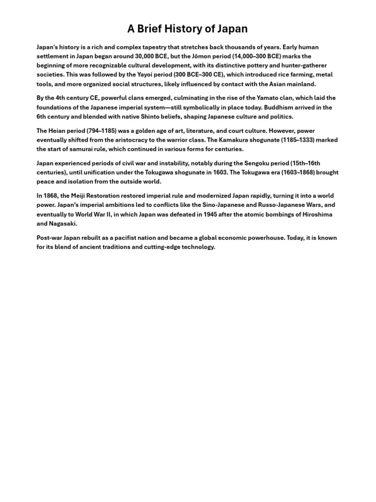 History of Japan | PDF