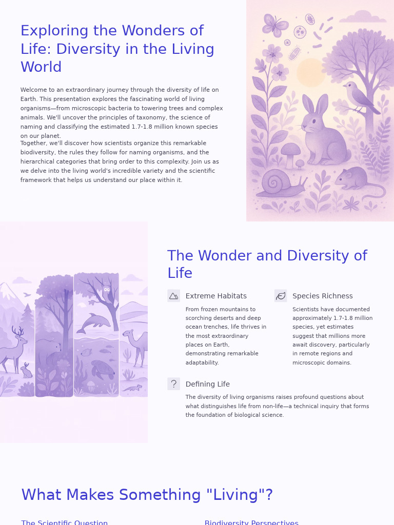 Class 11 Biology PPT Chapter 1 The Living World | PDF | Species ...