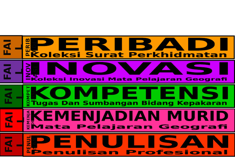 Label Tepi - Fail 1 Inci Setengah | PDF