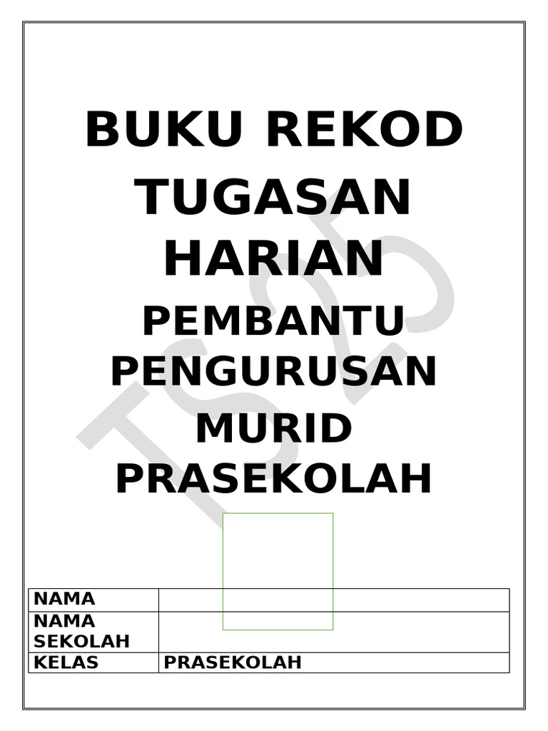 Contoh Buku RTH | PDF