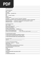 Family Planning Client Assessment Form 1 | PDF | Pregnancy | Vagina