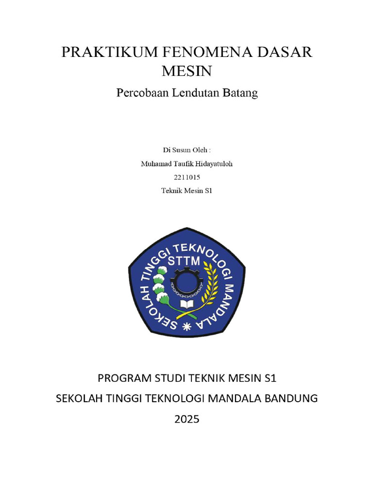 3.percobaan Lendutan Batang - Page-0001 | PDF