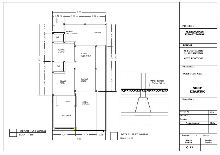 Denah Plat Lantai | PDF