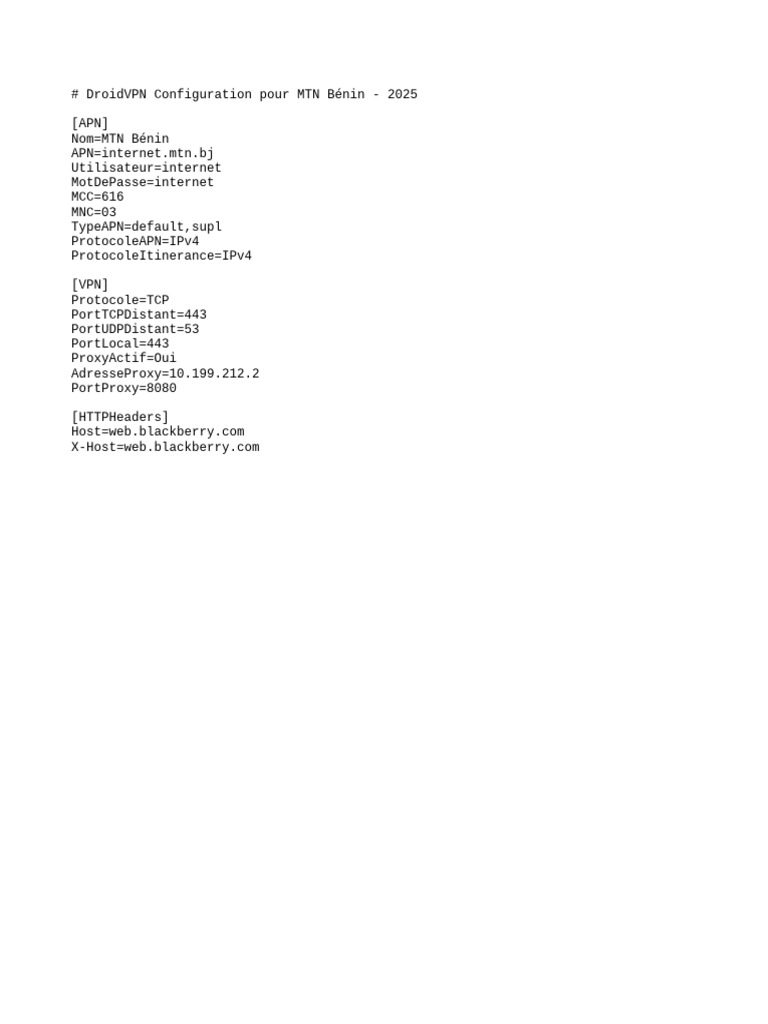 Droidvpn MTN Config | PDF