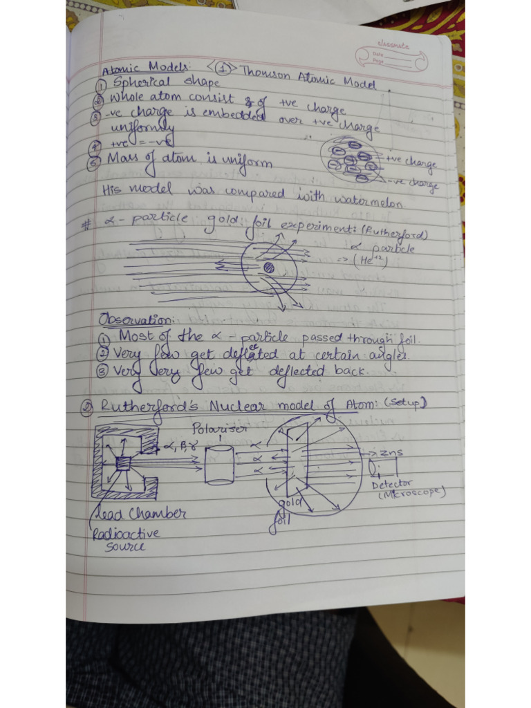 Structure of Atom Notes | PDF