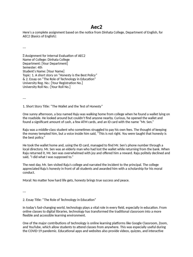 Aec 2 Pdf Educational Technology Learning