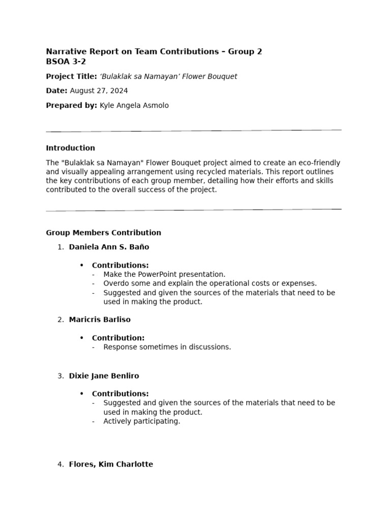 Group 2 Entrep Narrative Report | PDF