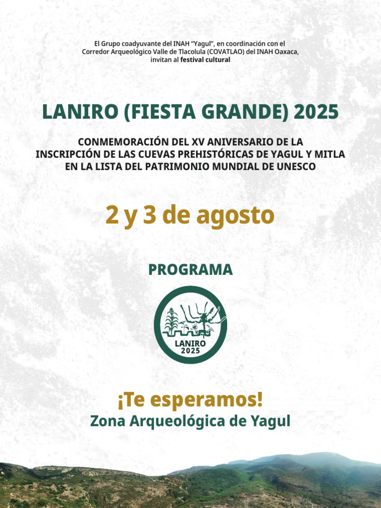 Laniro 2025 XV Aniersario Cuevas Oax | PDF