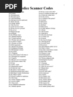 LASD Most Used Radio Codes | PDF | Theft | Burglary