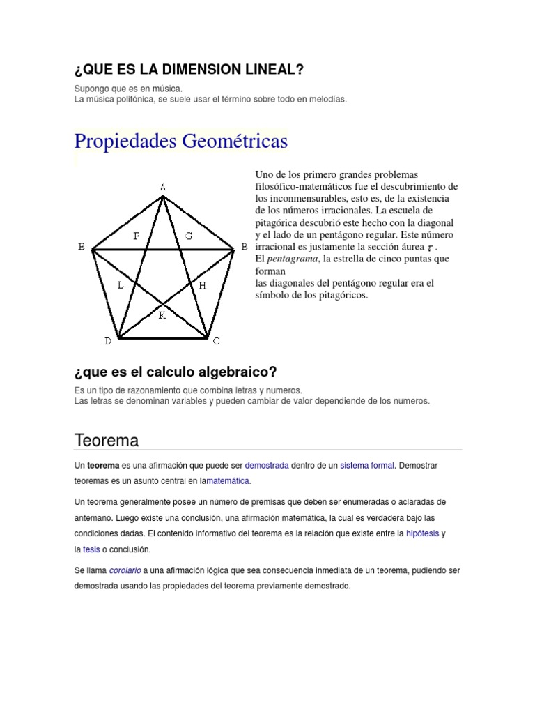 Definición de Dimensión Lineal | PDF | Teorema | Curva