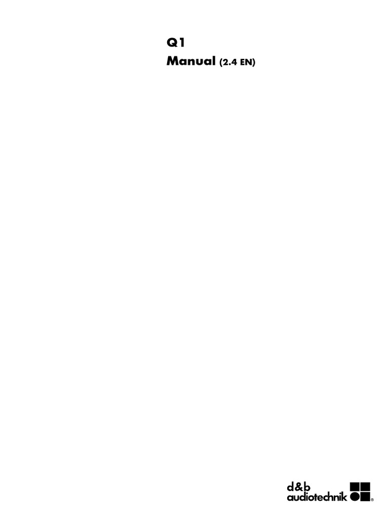 Q1 Loudspeaker User Manual | PDF | Loudspeaker | Decibel