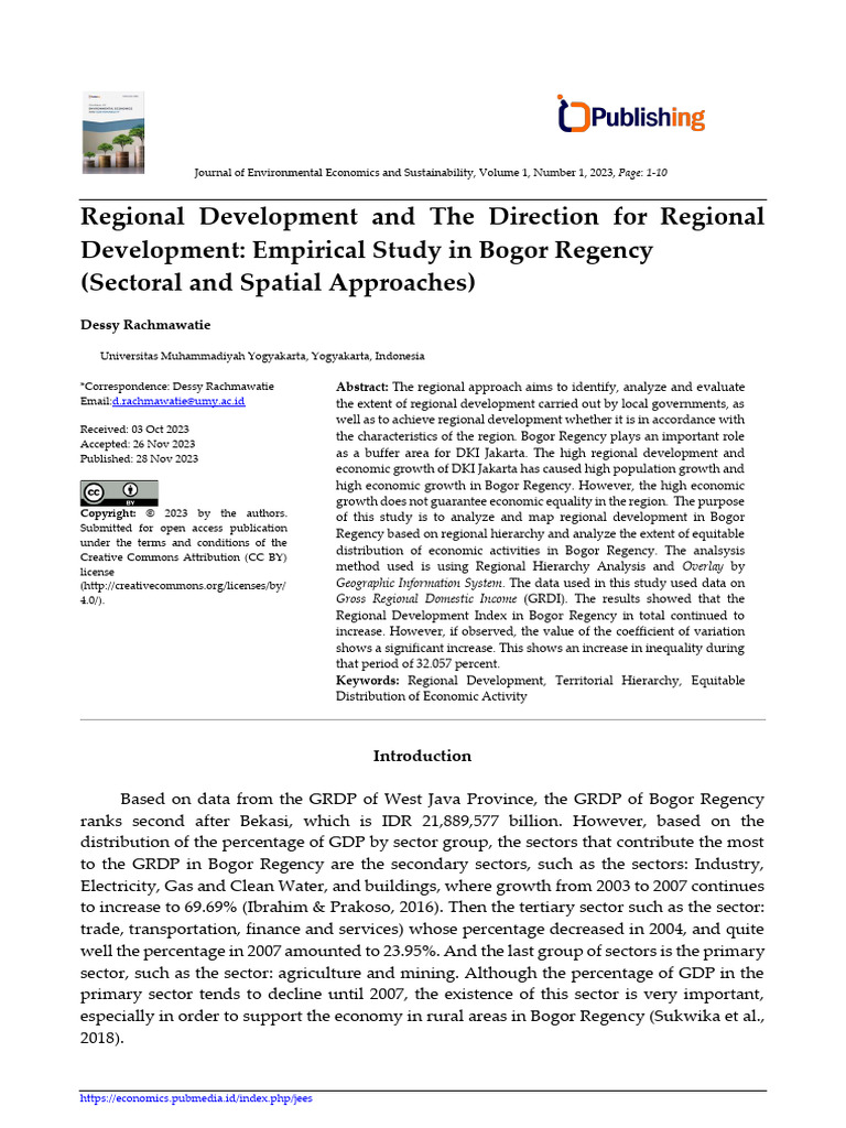 Regional Development and The Direction For Regional Development | PDF | Infrastructure ...