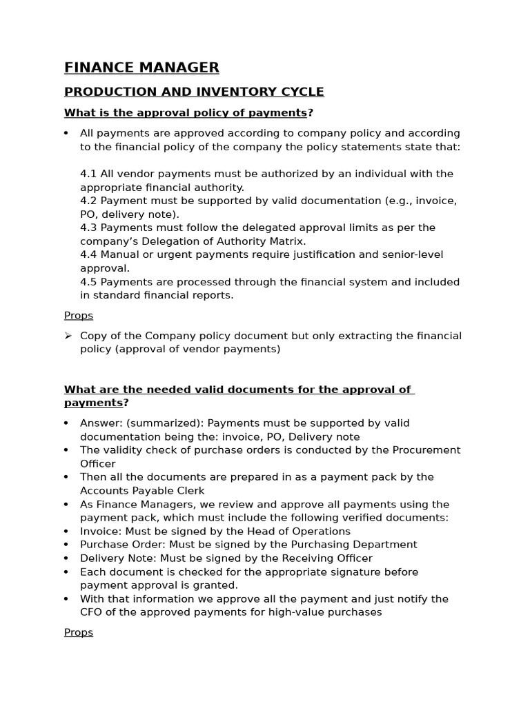 Finance Manager GAC TAG Presentation | PDF