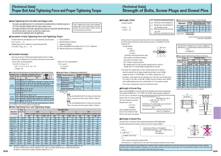 Cara Ngitung Torque Dan Bolting | PDF | Strength Of Materials | Screw