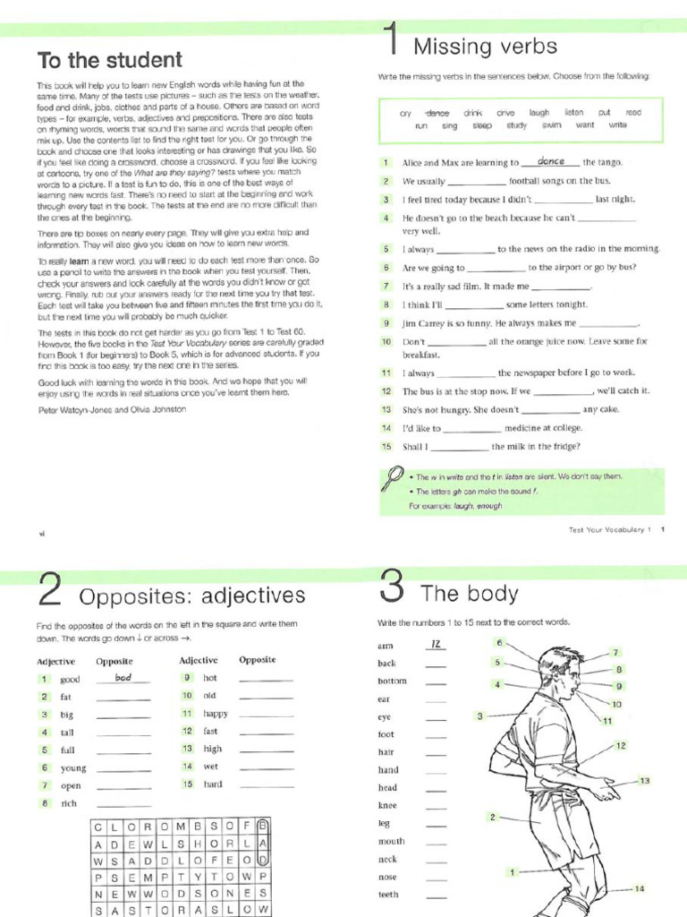 Test Your Vocabulary 1 | PDF