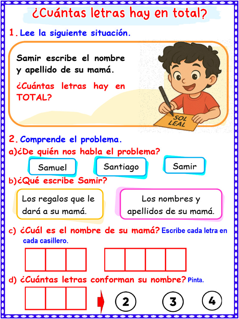 ¿Cuántas letras tiene su nombre? | PDF