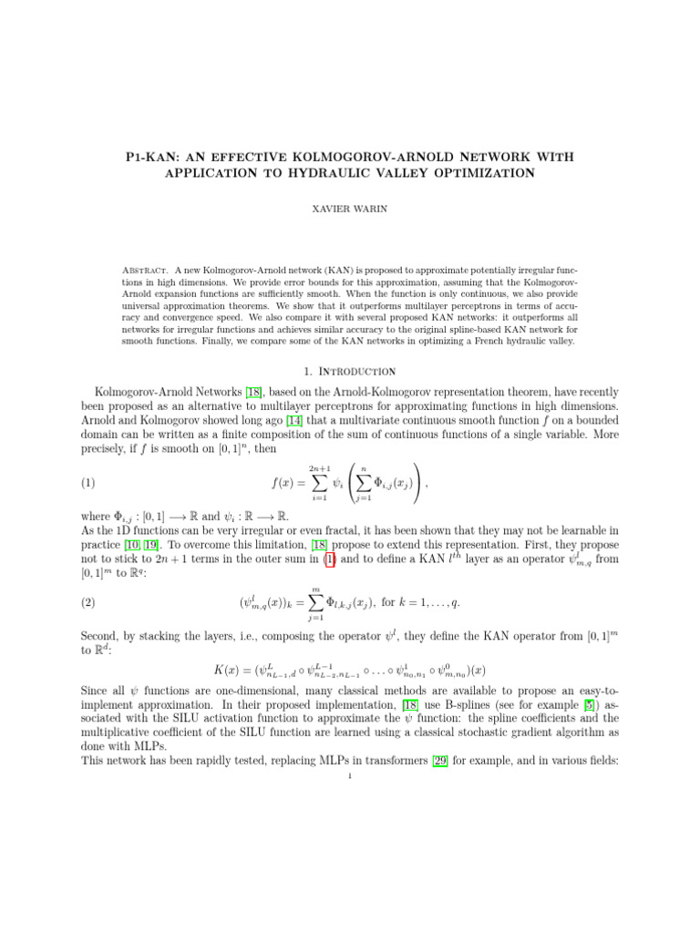 An Effective Kolmogorov-Arnold Network With Application To Hydraulic ...