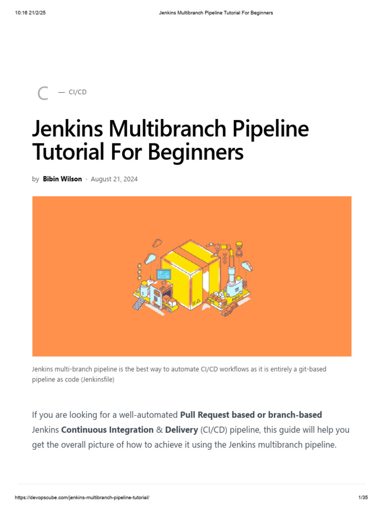 Jenkins Multibranch Pipeline Tutorial for Beginners | PDF | Version Control | Systems Engineering