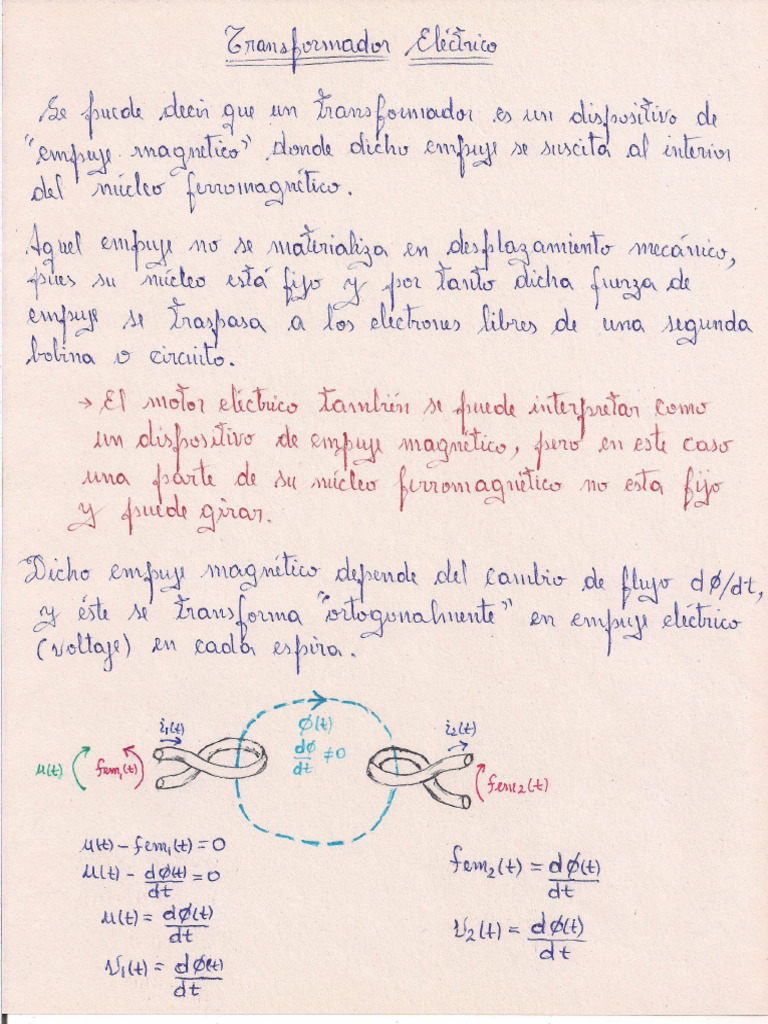 Parte 10-1 - Transformador Eléctrico - Ley de Inducción de Faraday | PDF