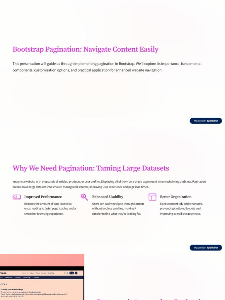 Bootstrap Pagination Guide for Web Navigation | PDF | Bootstrap (Front ...
