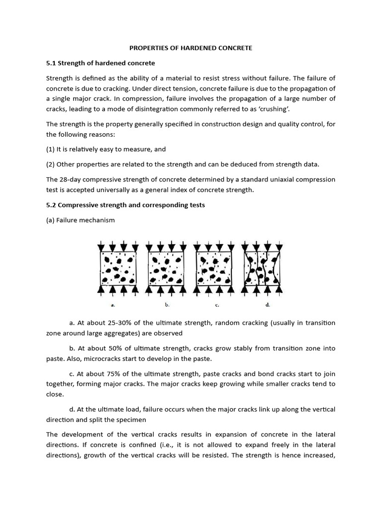 Hardened Concrete Strength Properties | PDF | Fracture | Strength Of Materials