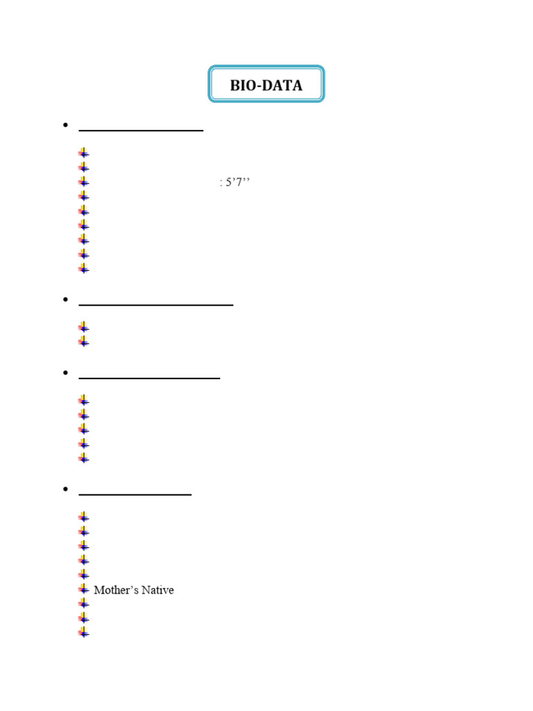 Biodata - Bansi Patel | PDF