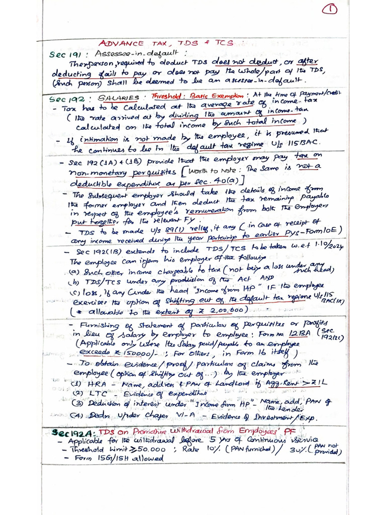 TDS & TCS | PDF