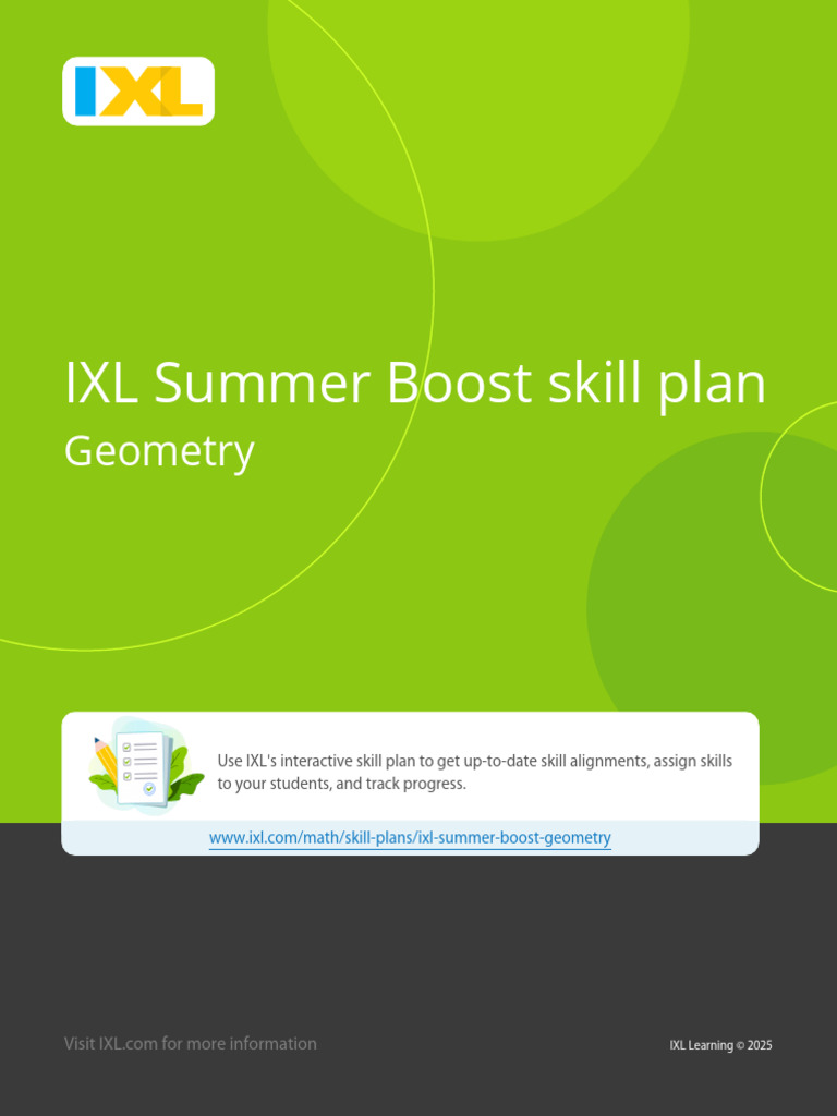 Summer Boost Geometry (IXL Skill Plan) | PDF | Equations | Geometry