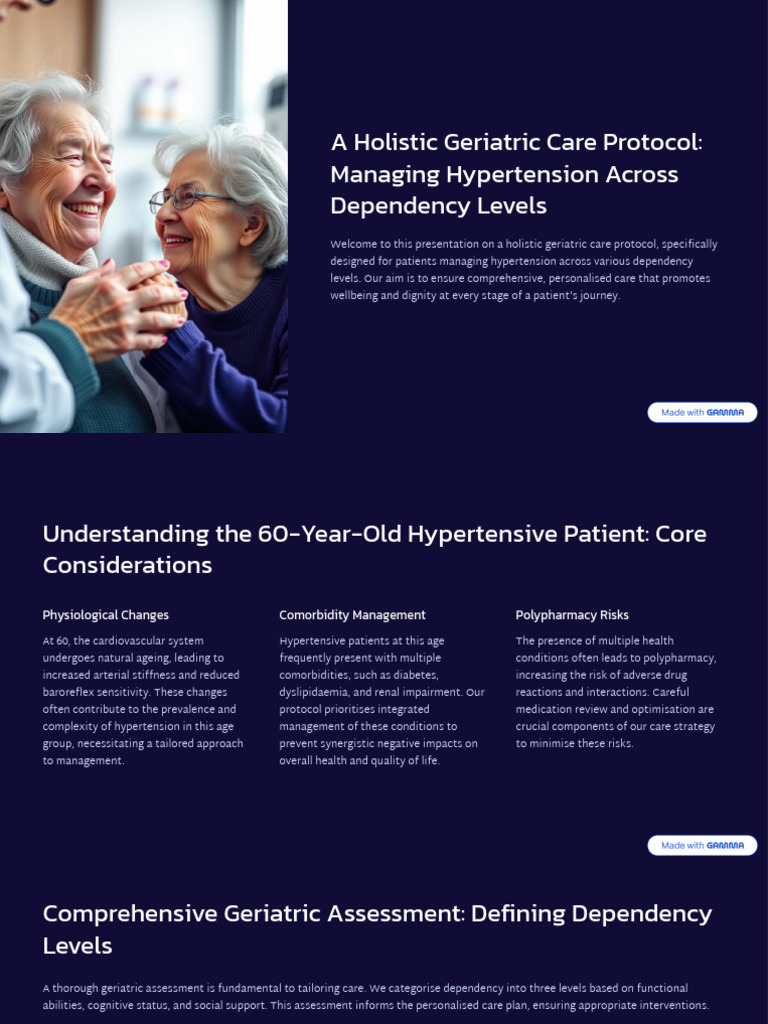 A Holistic Geriatric Care Protocol Managing Hypertension Across ...