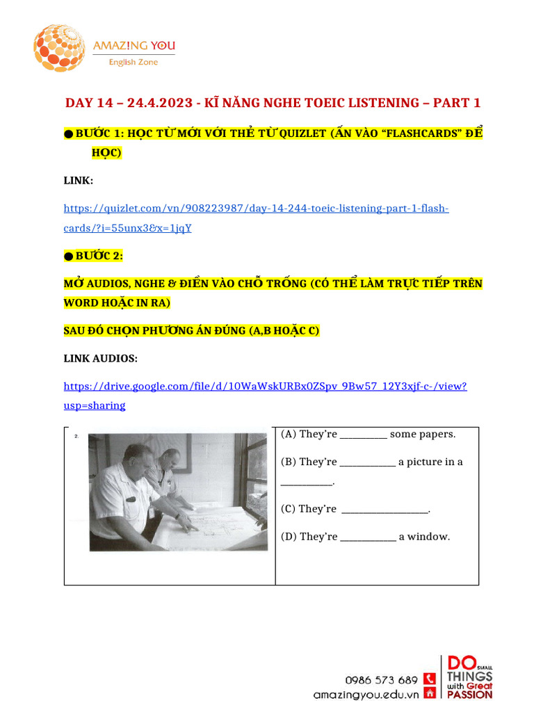 TOEIC Listening Skills: Part 1 Guide | PDF