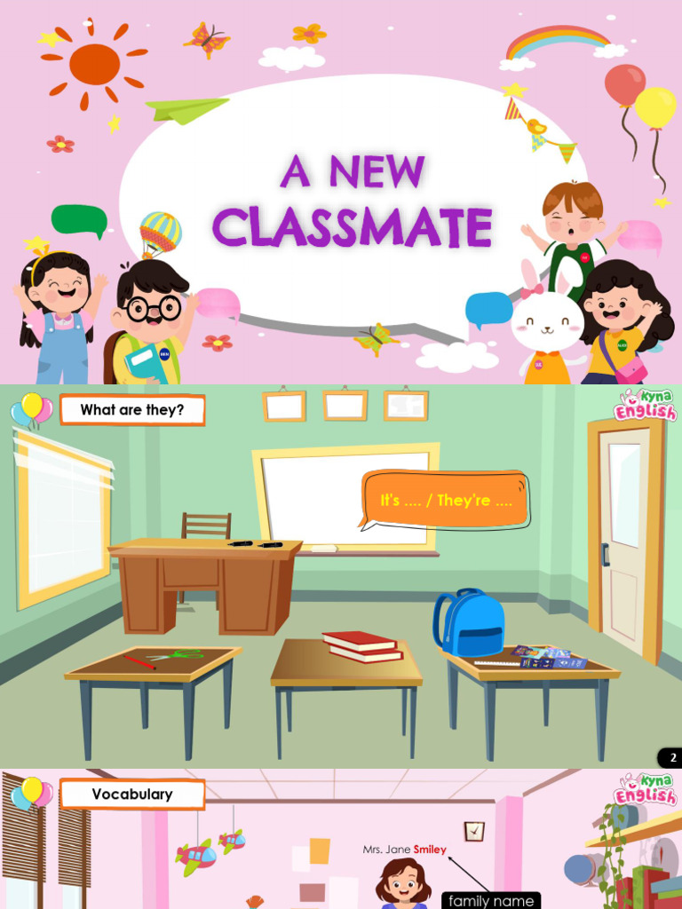 New Classmate Vocabulary and Activities | PDF | Stationery
