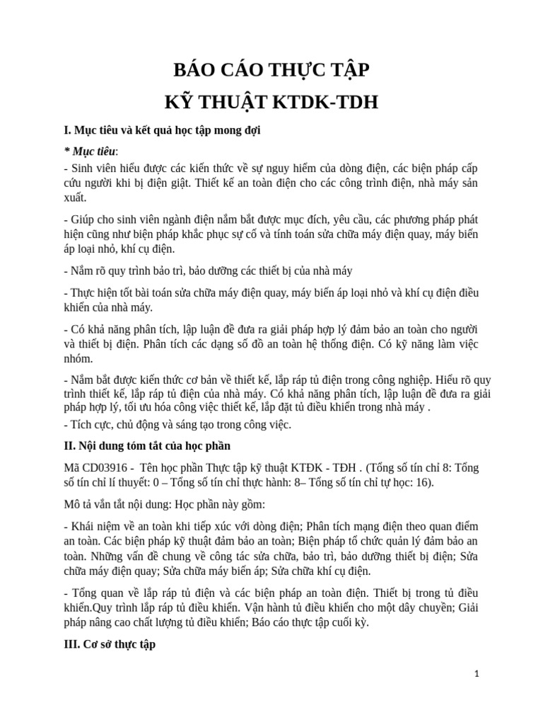 Báo Cáo Thực Tập | PDF