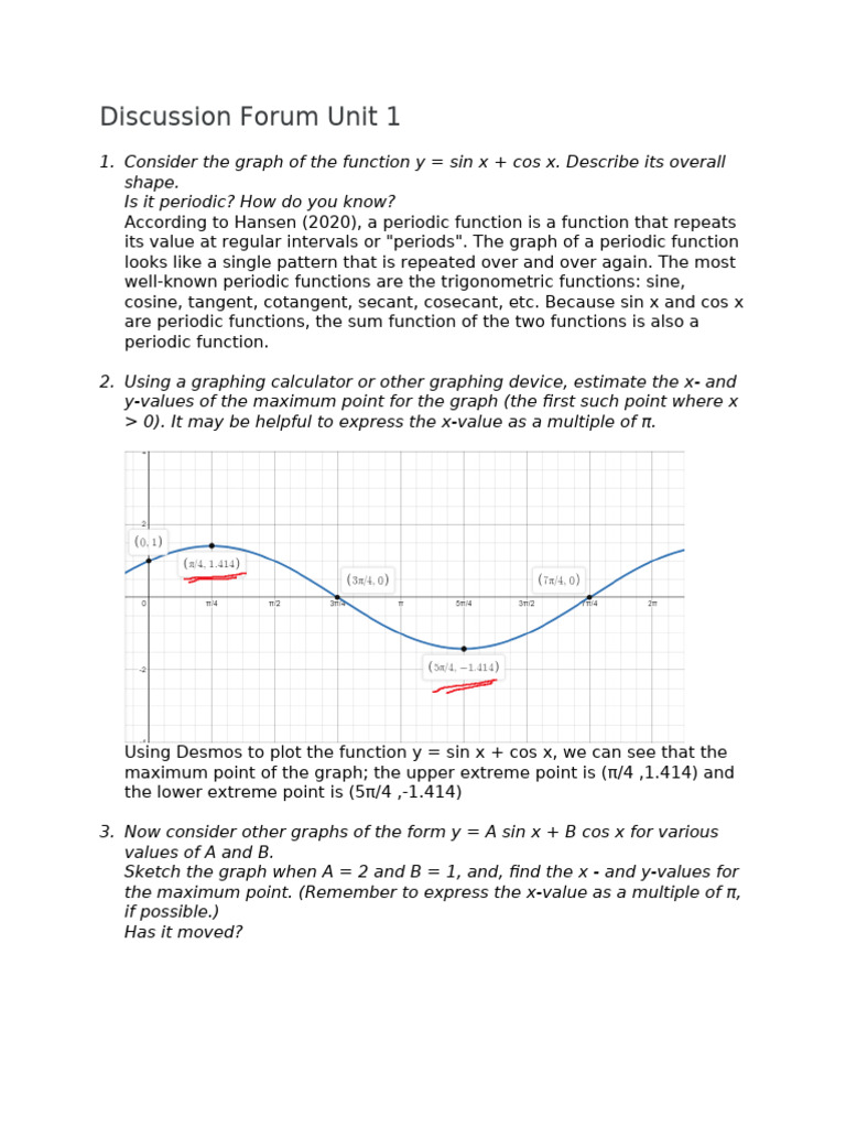 Understanding Periodic Functions and Graphs | PDF | Trigonometric ...