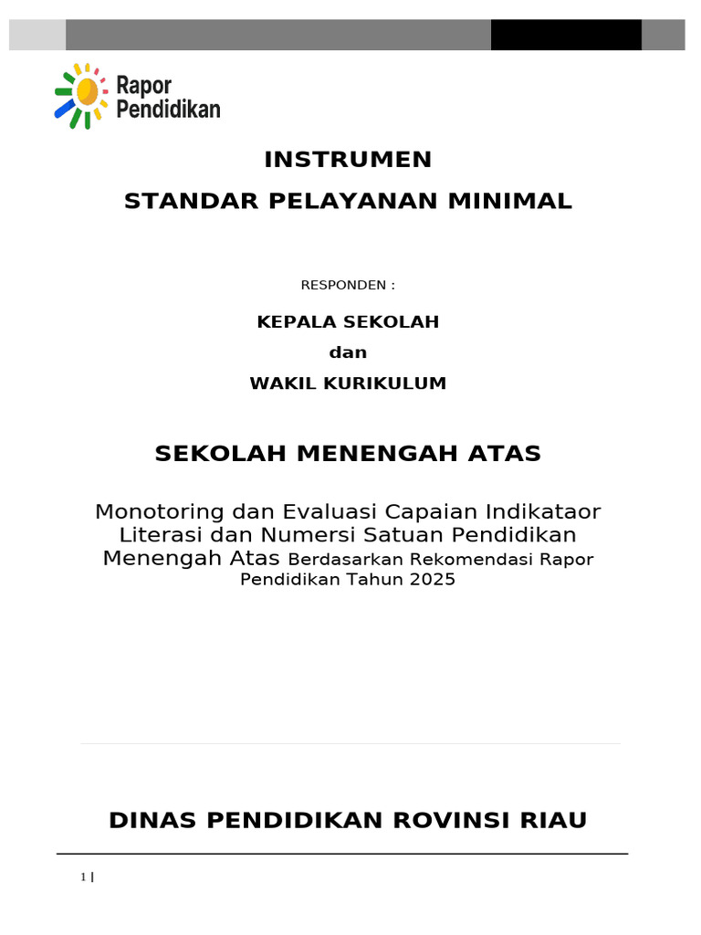 Instrumen SPM Tahun 2025 - Sma | PDF
