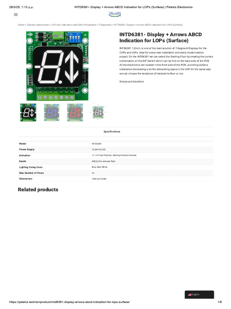 Pelekis INTD6381 - Display + Arrows ABCD Indication For LOPs (Surface ...