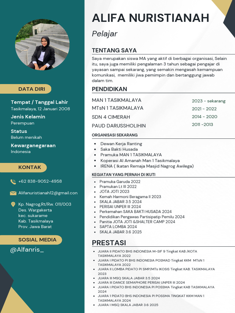 Hitam Dan Putih Modern CV Resume Riwayat Hidup - 20250724 - 203417 - 0000 | PDF