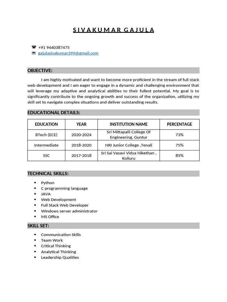 Siva Gajula | PDF | Web Development | Computer Programming