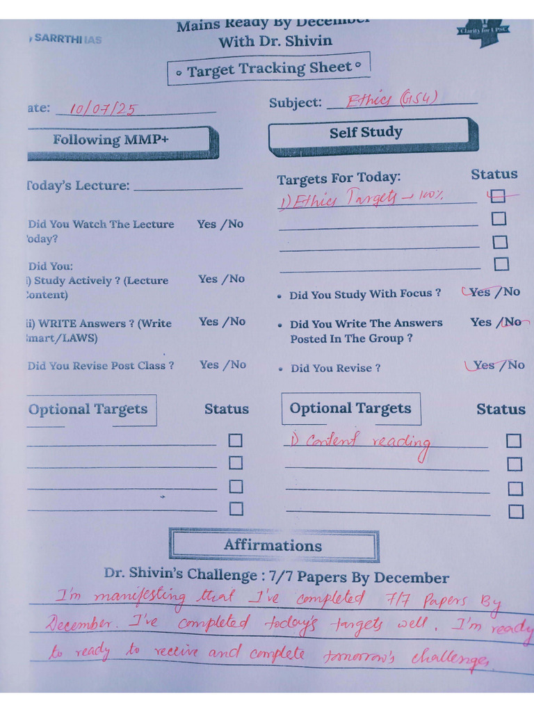 MRBD Target Tracking Sheet (Gs 4- D4)- 10_.07.2025 | PDF