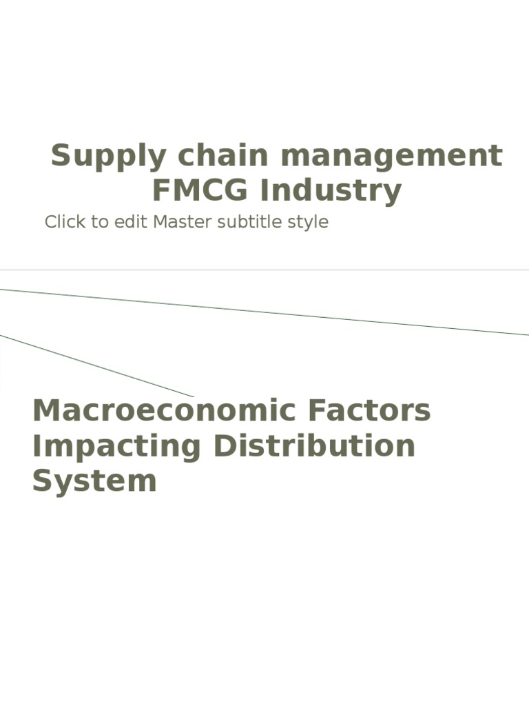 FMCG Supply Chain Insights and Analysis | PDF | Distribution (Business ...