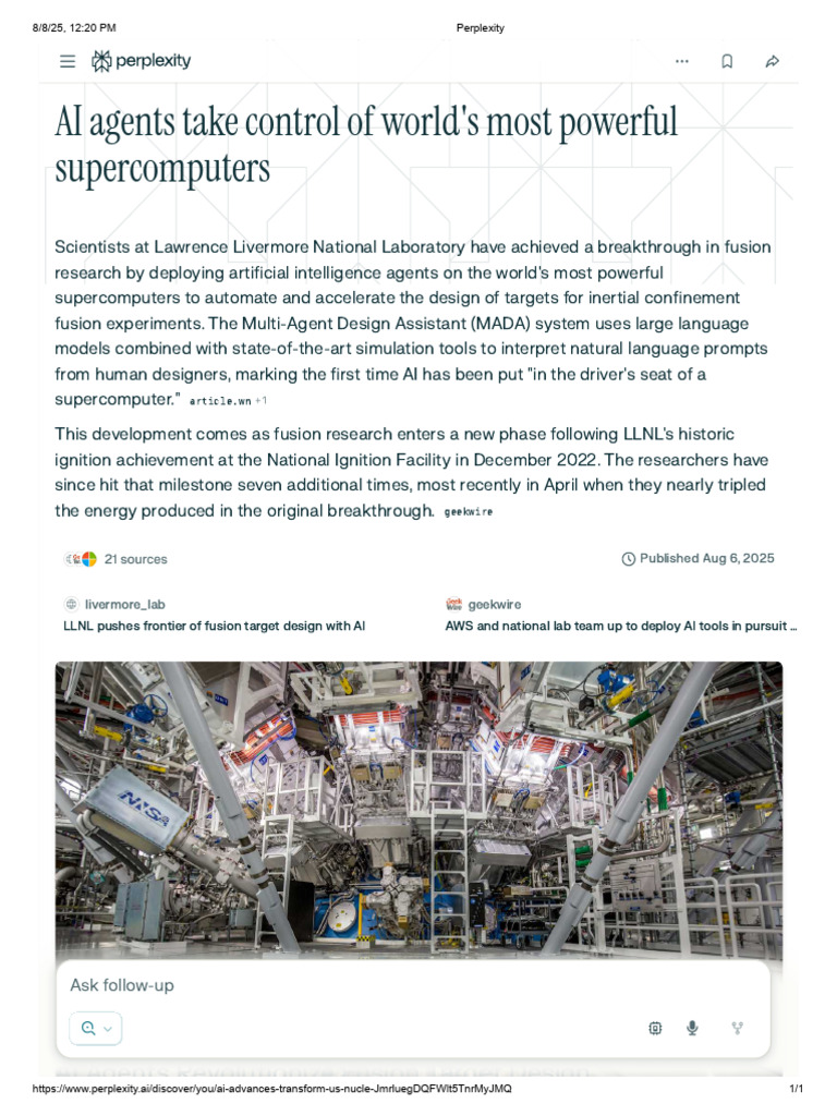 AI Agents Take Control of World's Most Powerful Supercomputers | PDF